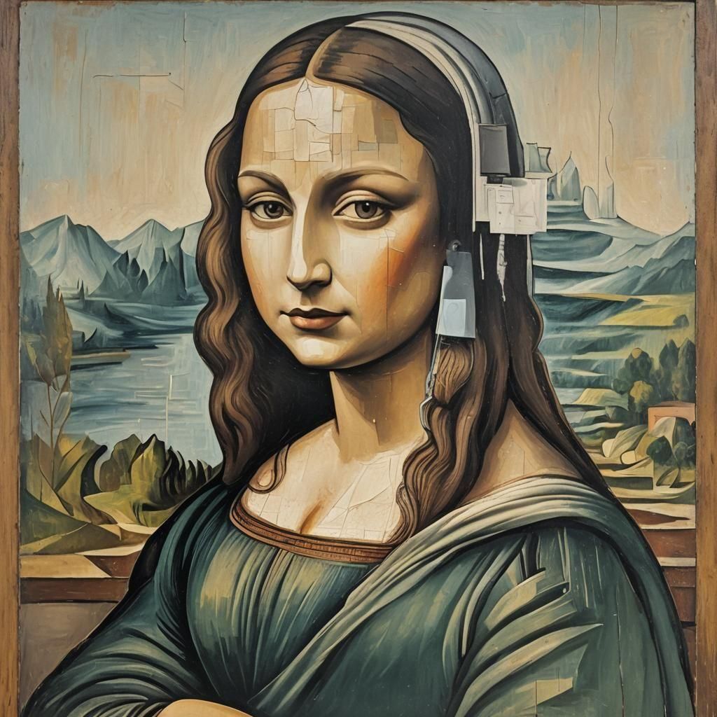 Picassoesque Mona Lisa - AI Generated Artwork - NightCafe Creator