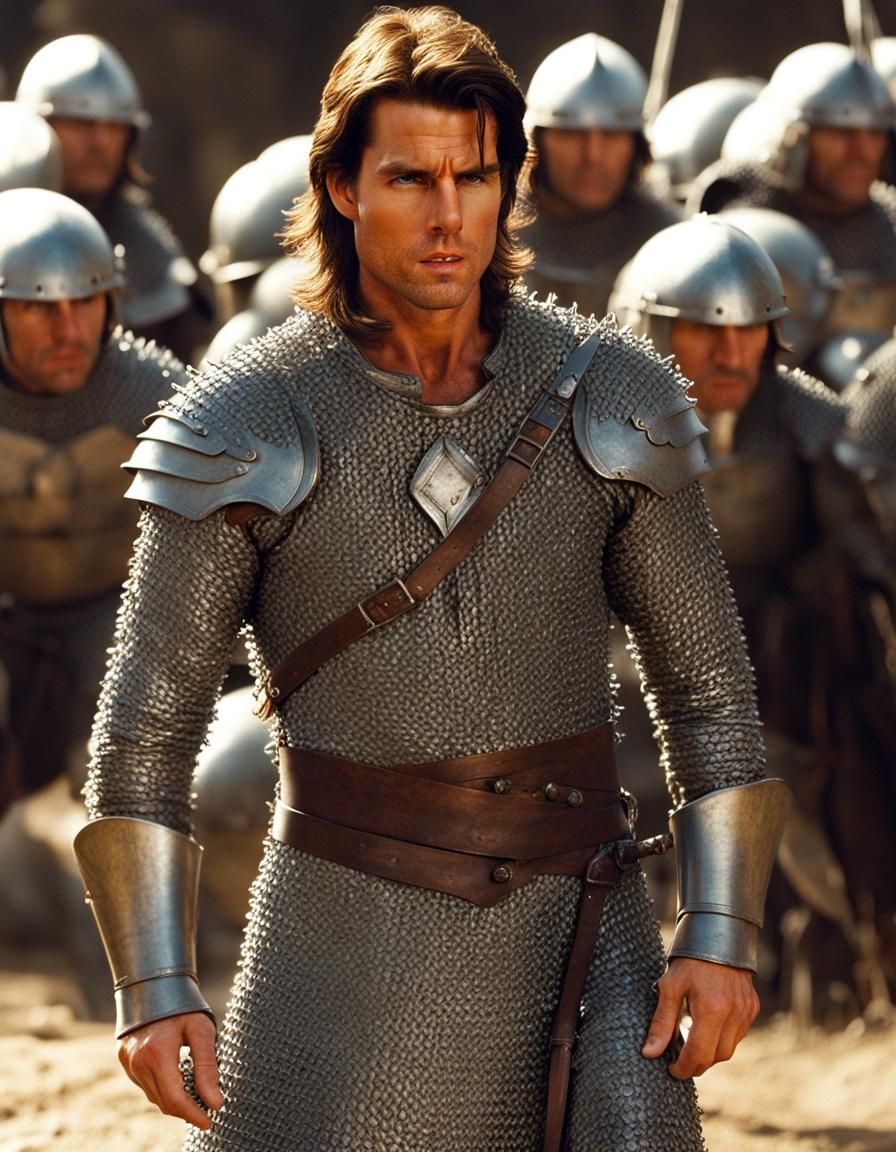 Tom Cruise in Armor, v2 - AI Generated Artwork - NightCafe Creator