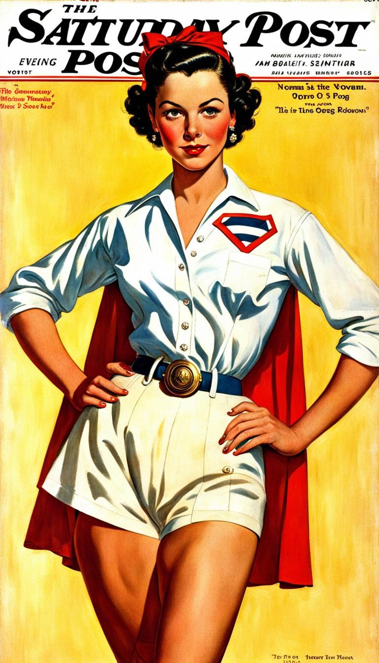 Saturday Evening Post magazine cover from the 1950s. - AI Generated ...