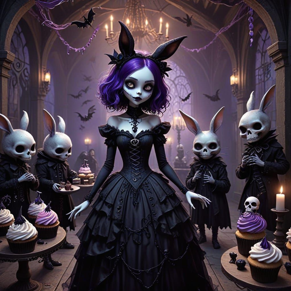 The Dark Lord attends a local World Goth Day celebration. Goth Bunnies ...