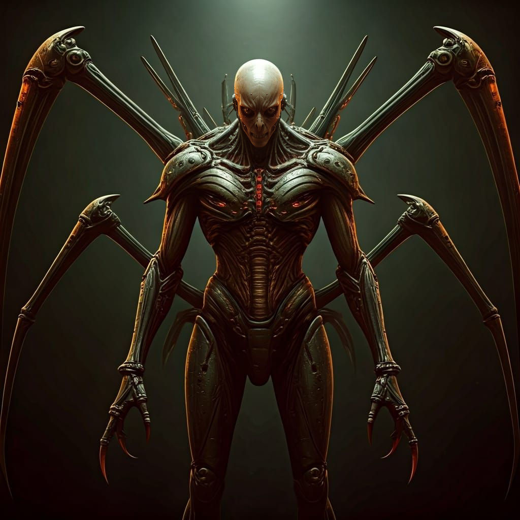 The Webway - Biomorphic Warrior with Bionic Enhancements in...