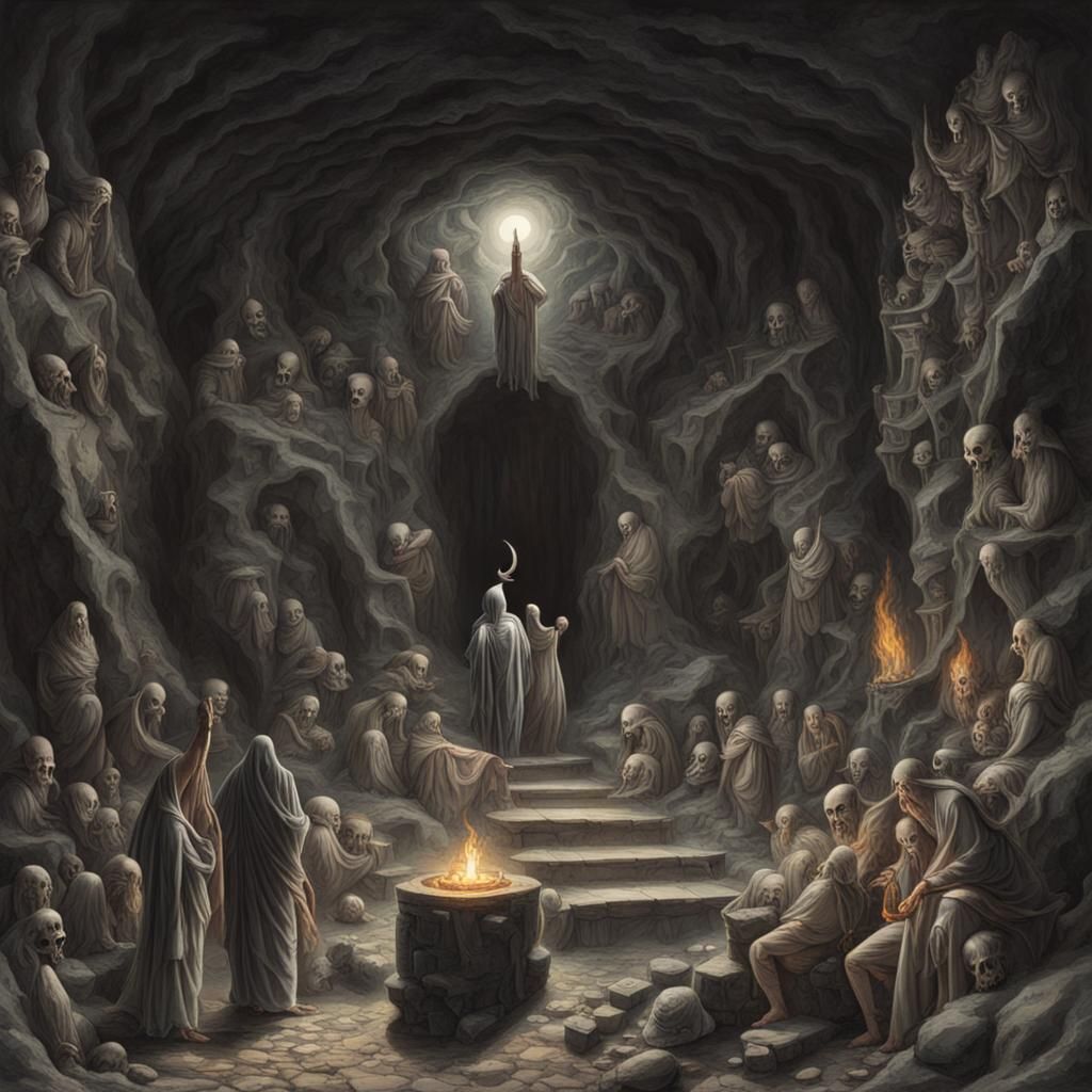 Pilgrimage to the Underworld - AI Generated Artwork - NightCafe Creator