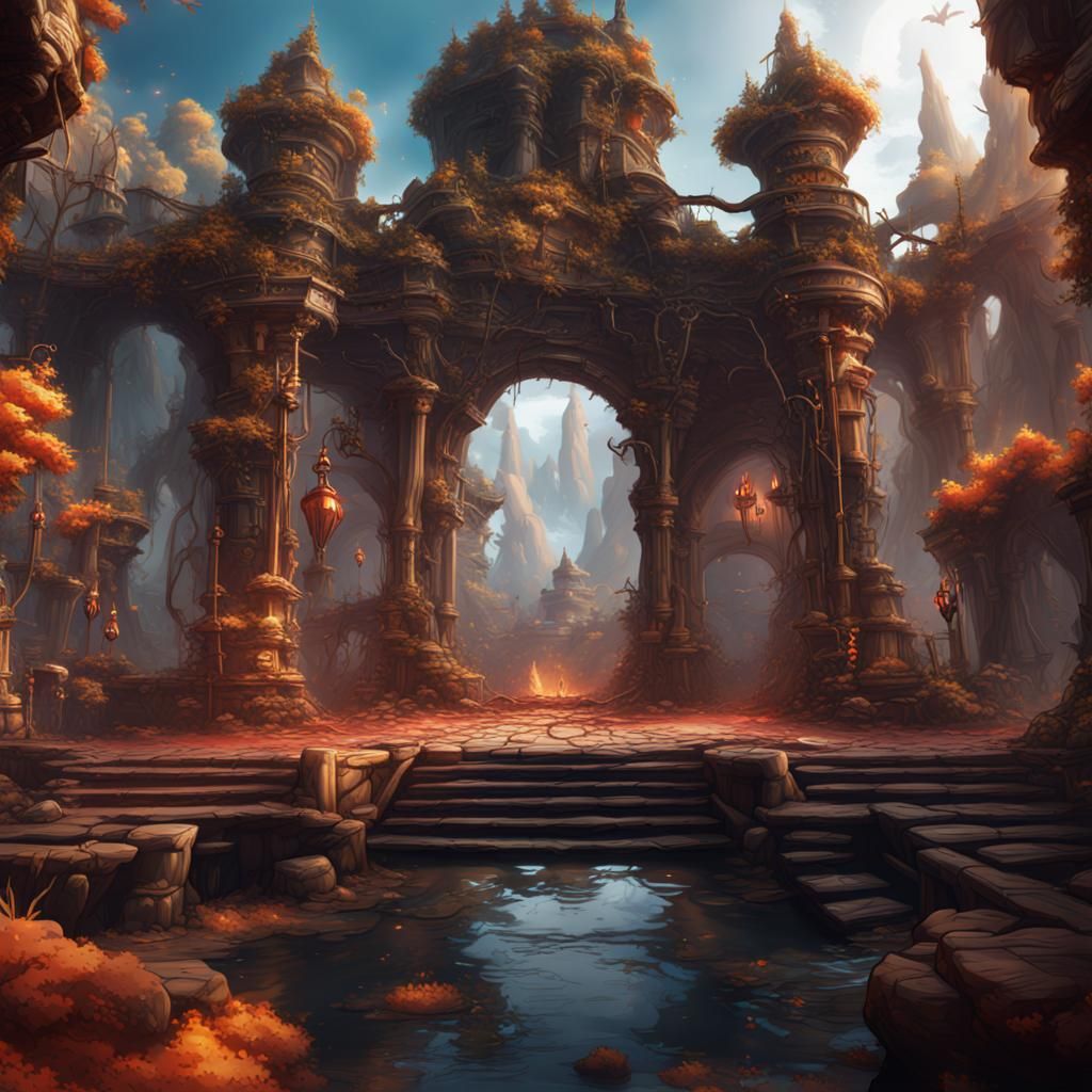 2D Fighting Game Stage - AI Generated Artwork - NightCafe Creator