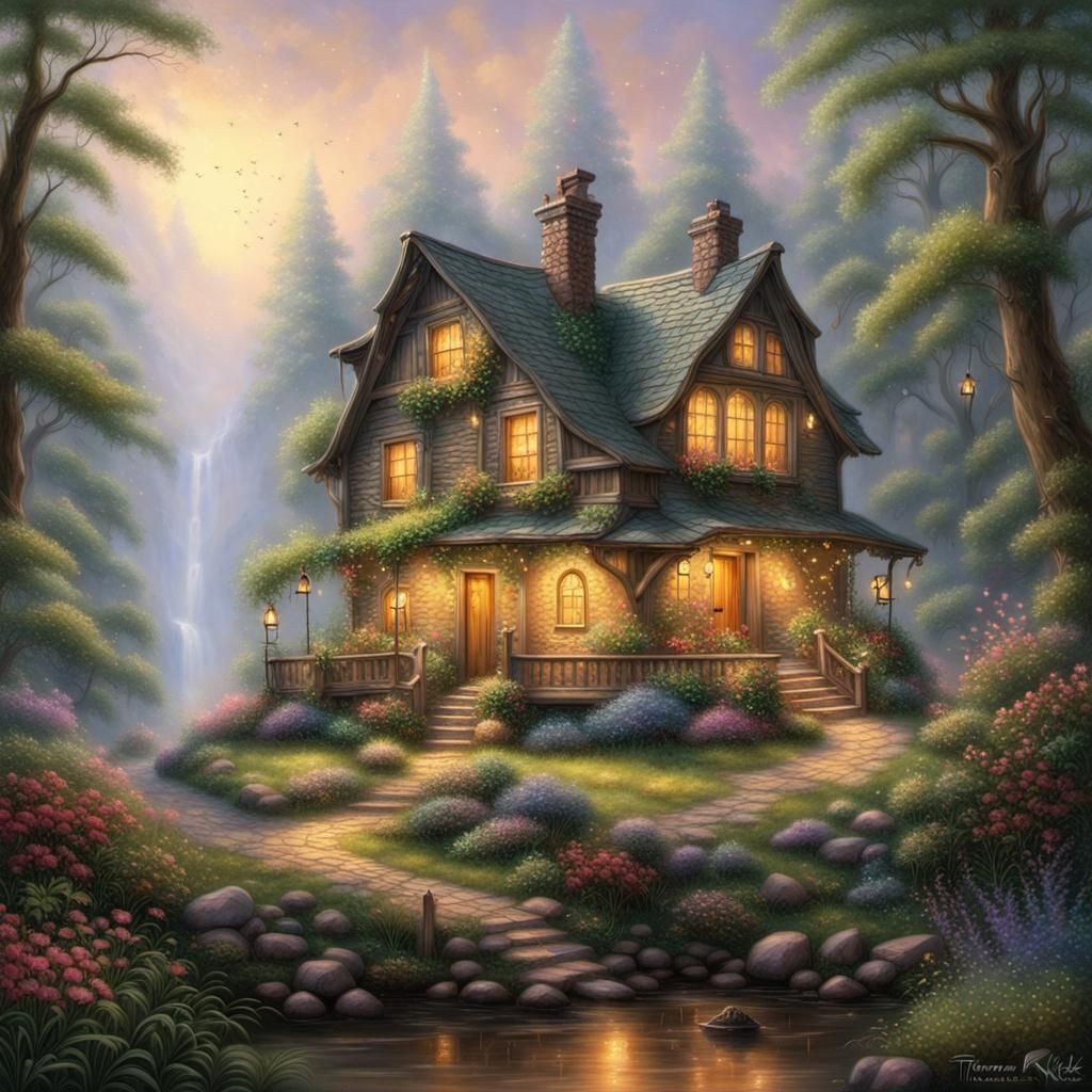 Fantastical Hidden Retreat 2 - AI Generated Artwork - NightCafe Creator