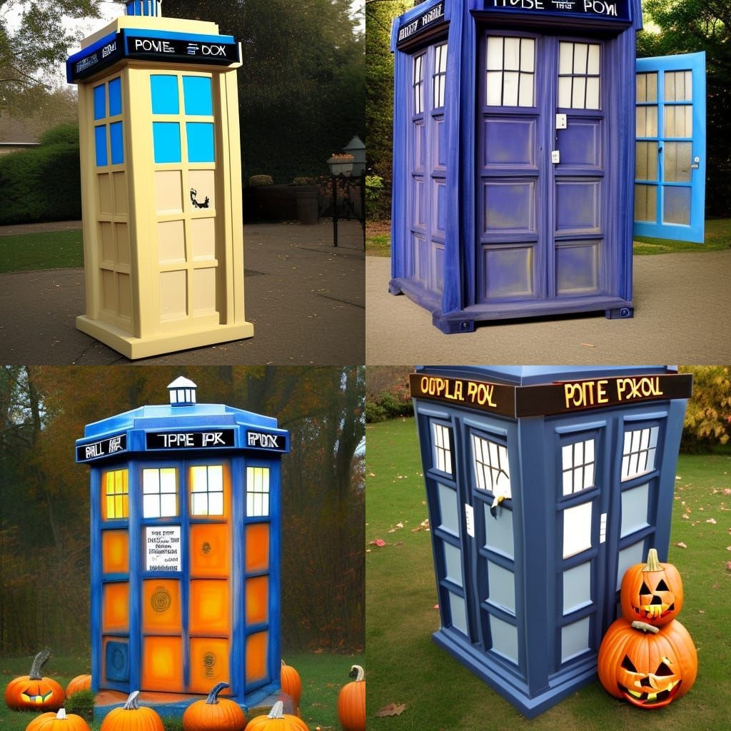 Halloween TARDIS #drwho - AI Generated Artwork - NightCafe Creator