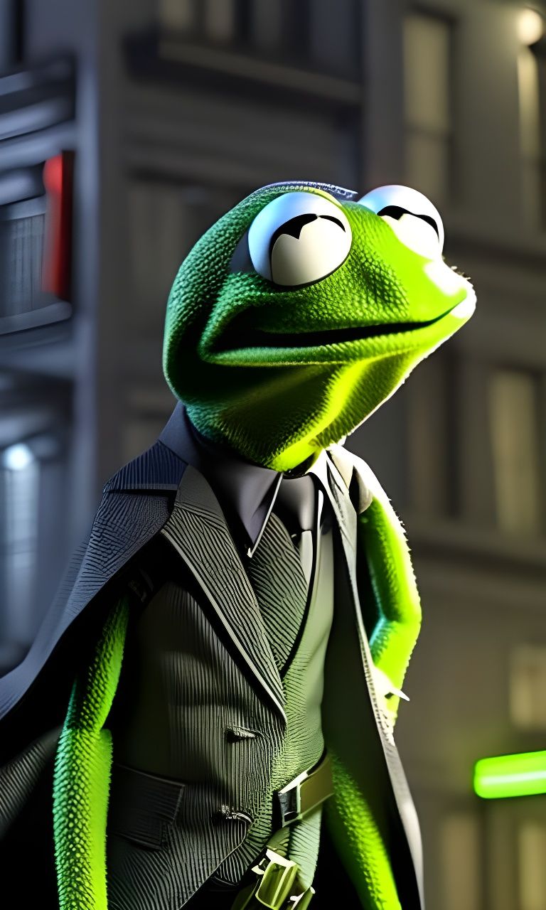 Kermit Heading Home After a Long Night Out on the Town - AI Generated ...