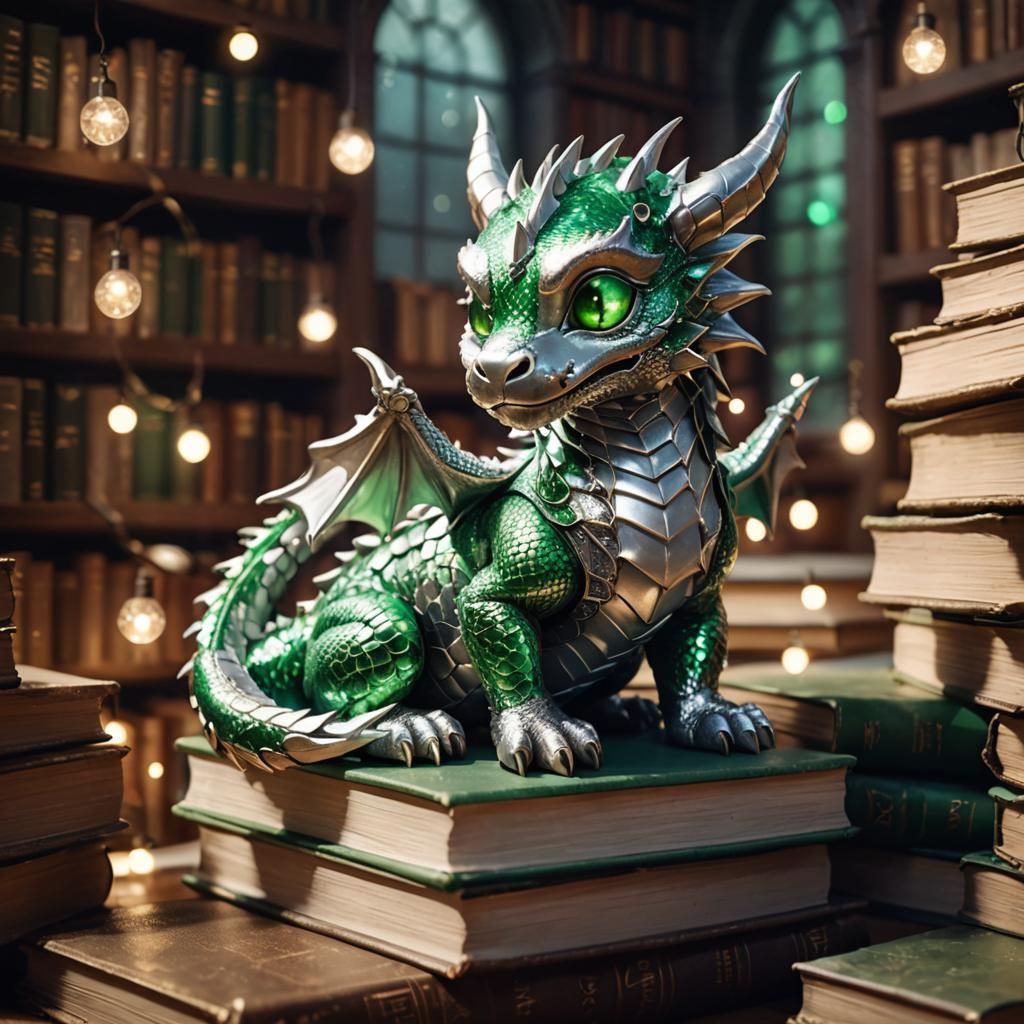 Library dragon - AI Generated Artwork - NightCafe Creator