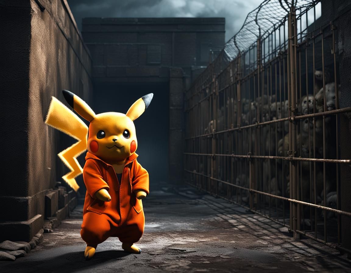 Pikachu in prison test set 2 - AI Generated Artwork - NightCafe Creator