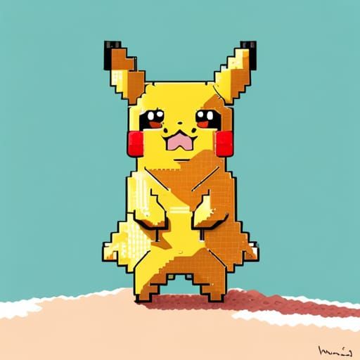 Pikachu, 8bit - AI Generated Artwork - NightCafe Creator