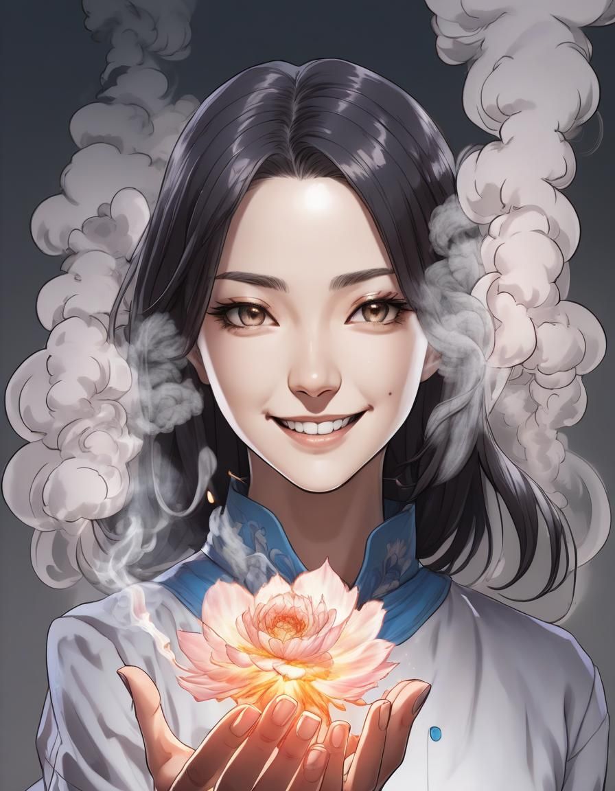 Smokey Flower 2 - AI Generated Artwork - NightCafe Creator