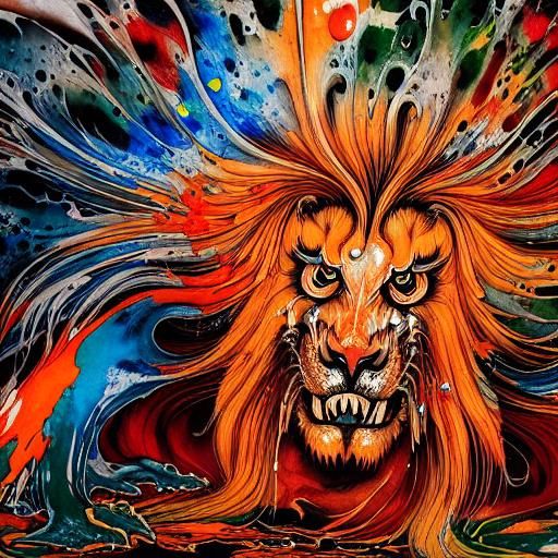 Terrifying lion - AI Generated Artwork - NightCafe Creator