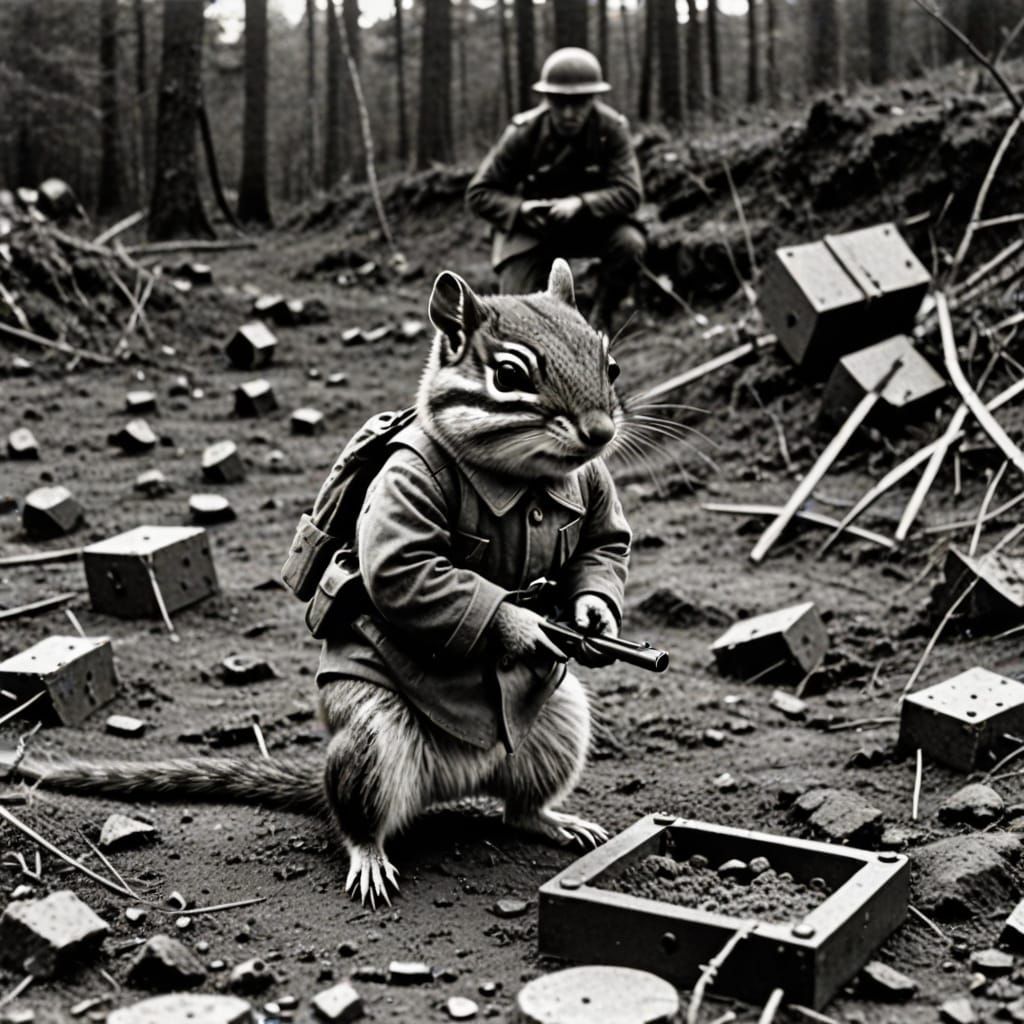 Improvised Ordinances - WWI Chipmunk Soldier Places Mine in ...