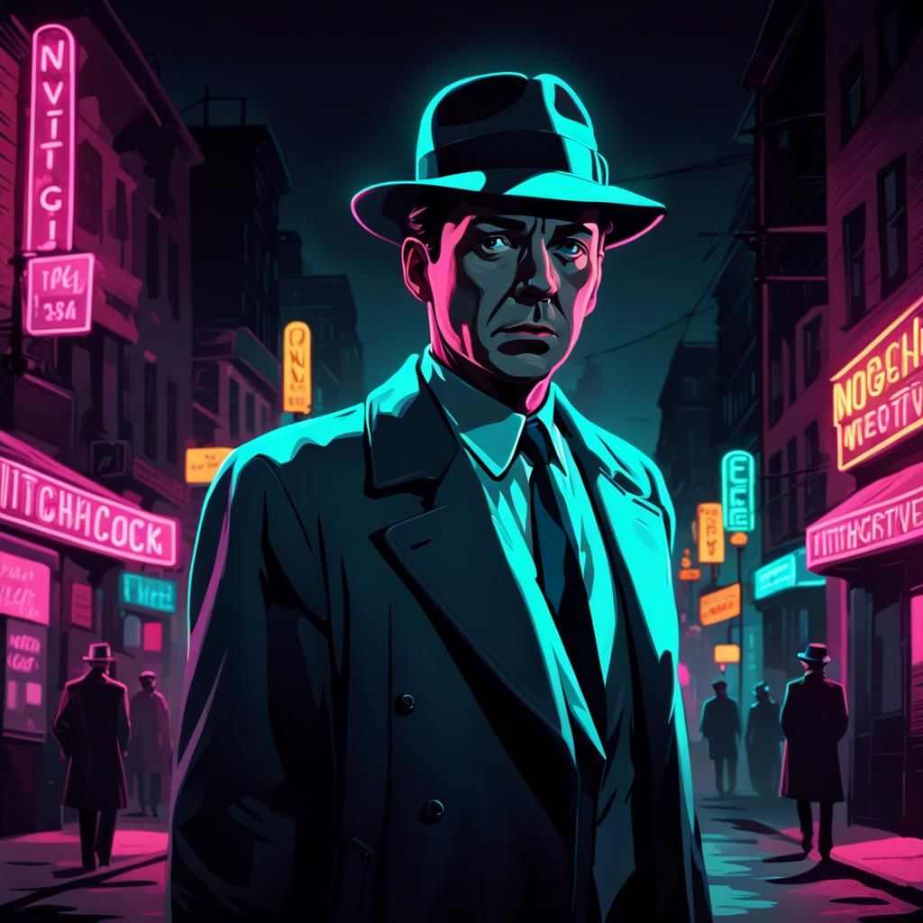Neon-Noir Detective - AI Generated Artwork - NightCafe Creator