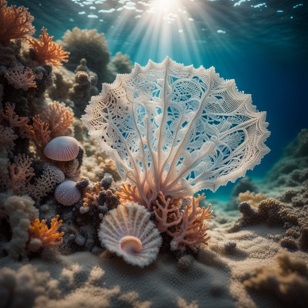 Lace Corals - AI Generated Artwork - NightCafe Creator