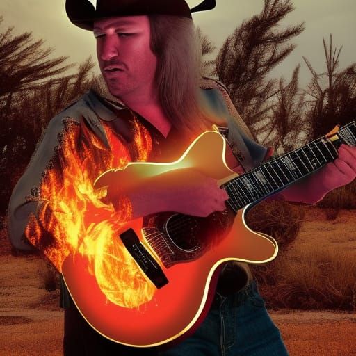 guitarist with a country western band - AI Generated Artwork ...