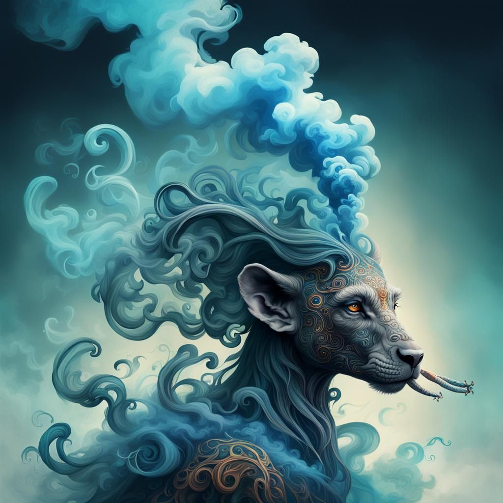 Ethereal Smoke Animal - AI Generated Artwork - NightCafe Creator