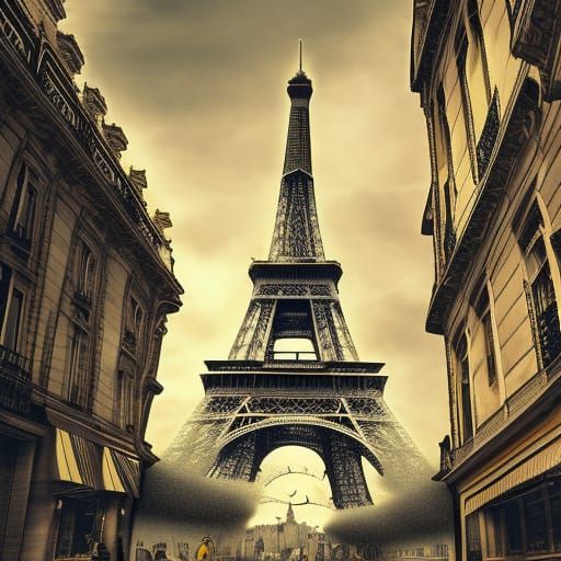 Eiffle tower - AI Generated Artwork - NightCafe Creator