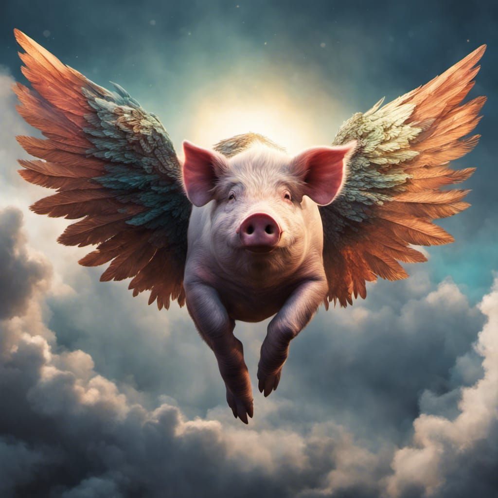 angel pig - AI Generated Artwork - NightCafe Creator