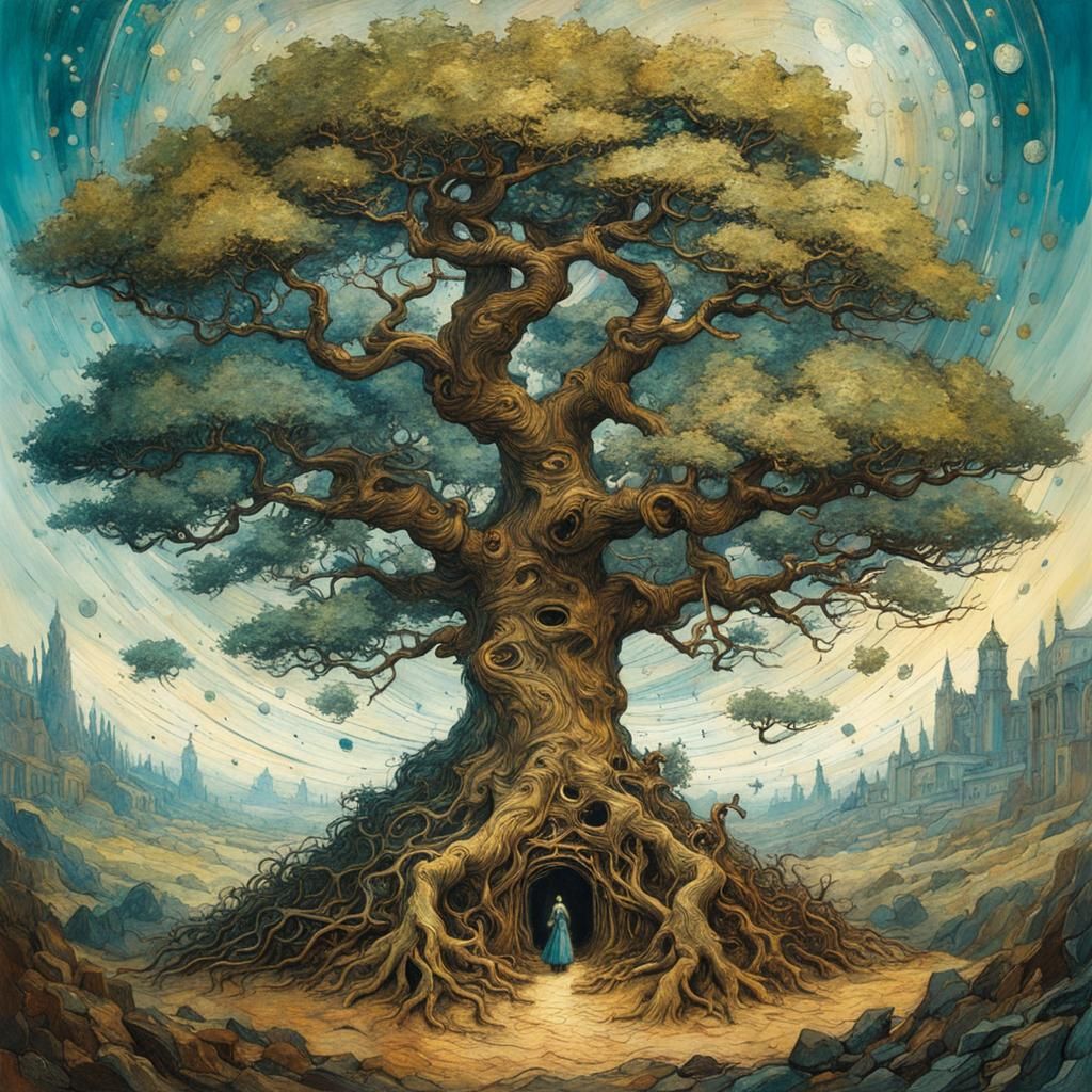 TREE OF LIFE Pop Surrealism - AI Generated Artwork - NightCafe Creator