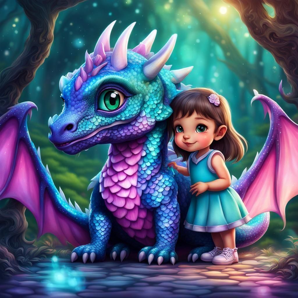 My pet dragon - Daily challenge #482 - NightCafe