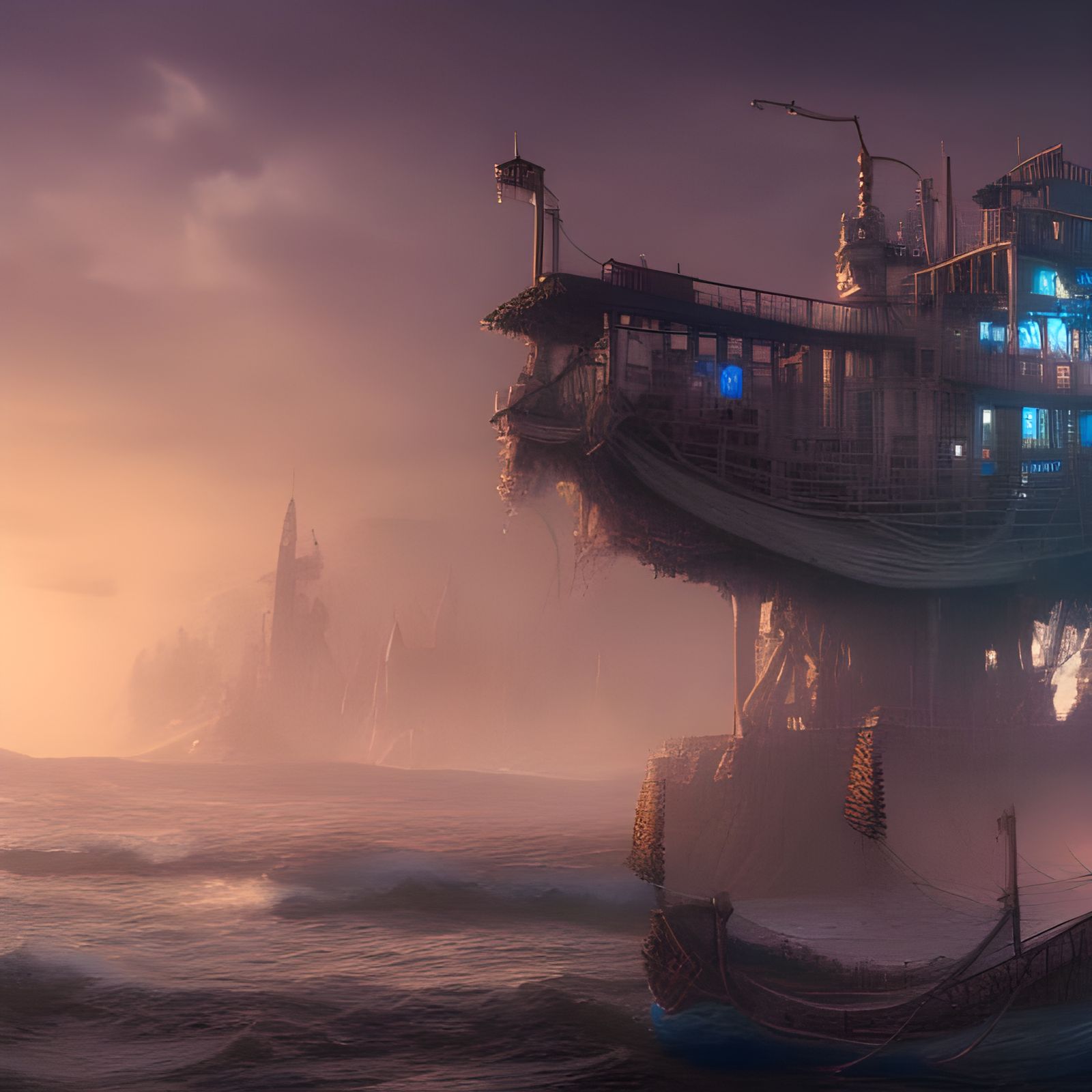 Waterworld - AI Generated Artwork - NightCafe Creator