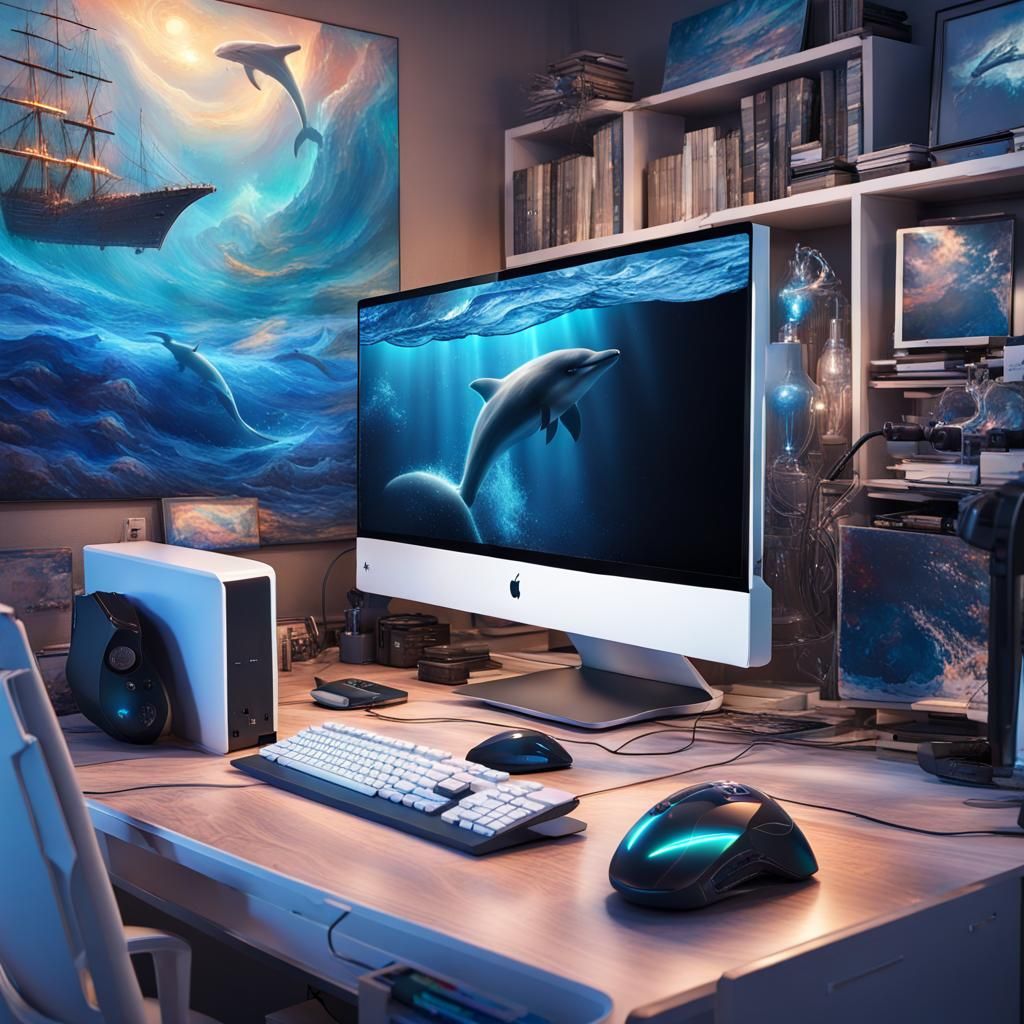 Gaming PC setup..Nr.6 - AI Generated Artwork - NightCafe Creator