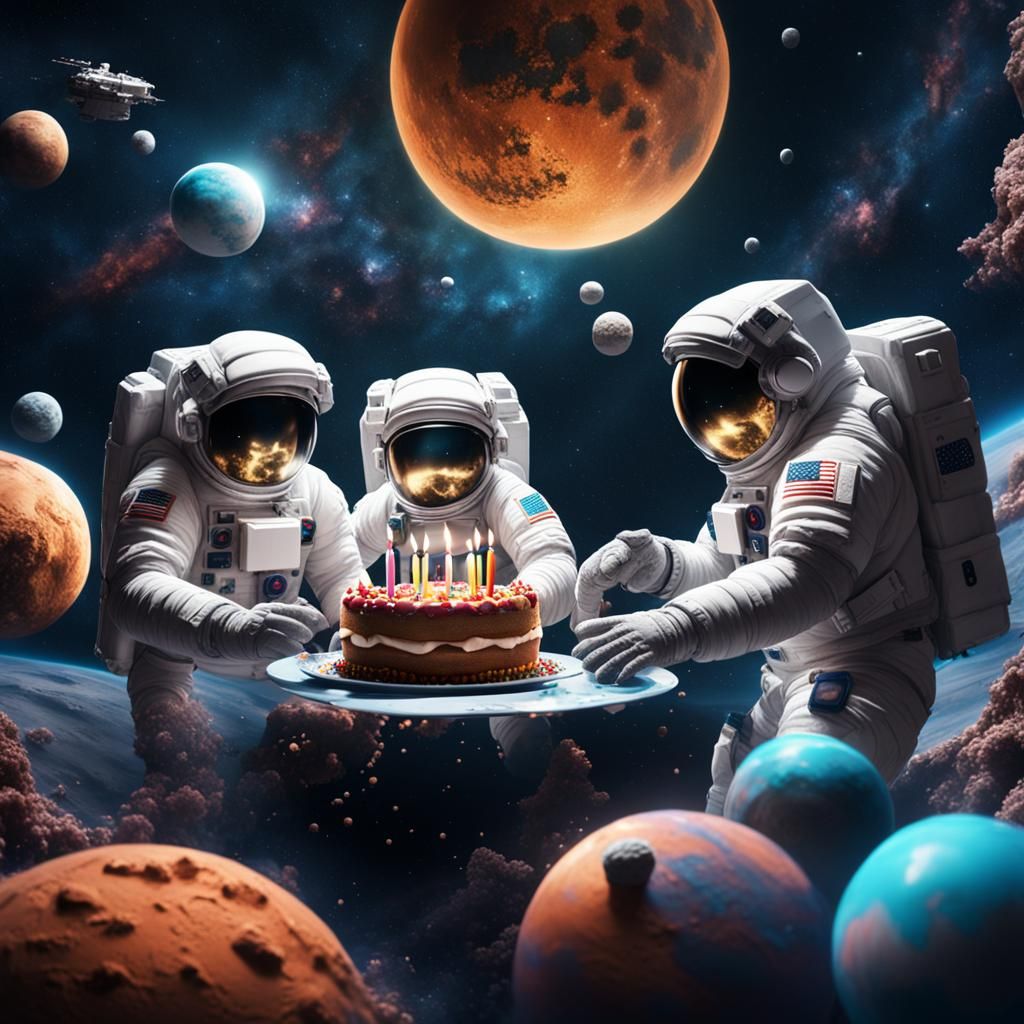 Happy Birthday Moon - AI Generated Artwork - NightCafe Creator