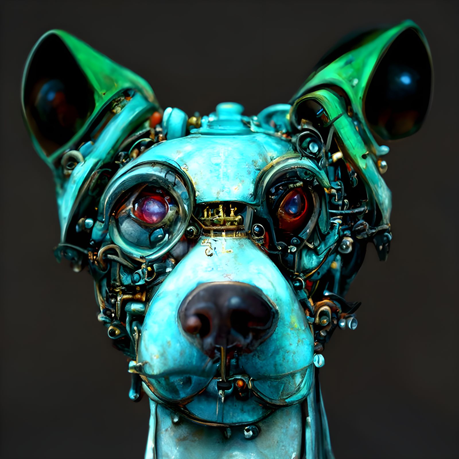 Clockwork dog - AI Generated Artwork - NightCafe Creator
