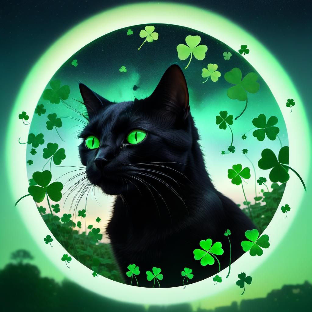 Clover cat….. - AI Generated Artwork - NightCafe Creator