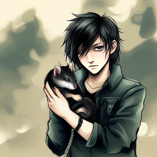 emo boy and his friend - AI Generated Artwork - NightCafe Creator