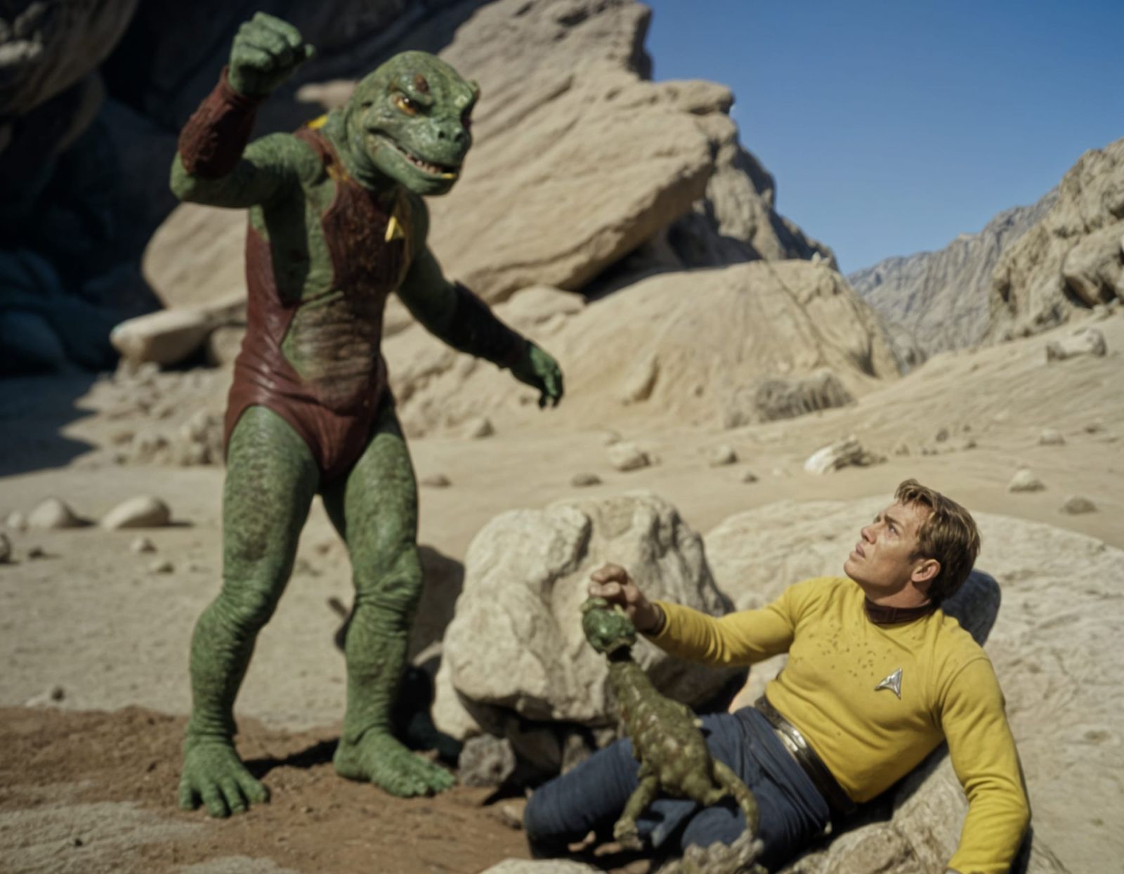 Arena: Kirk vs the Gorn - Captain Kirk Meets His Match in Ci...