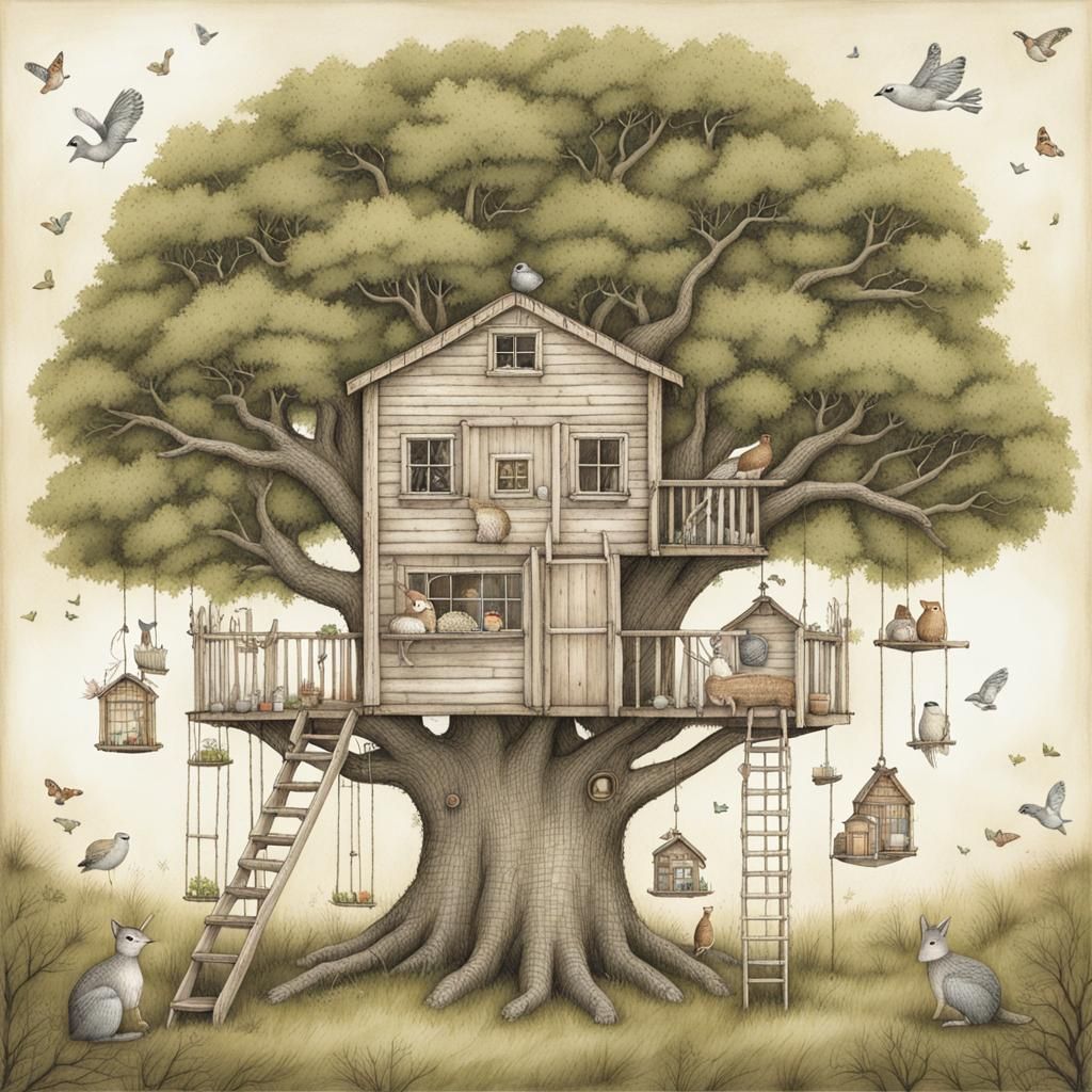 TREEHOUSE - AI Generated Artwork - NightCafe Creator