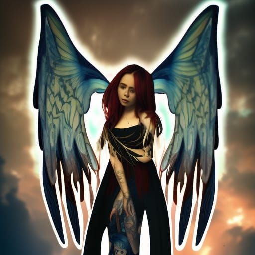 Fire Angel (Fail) - AI Generated Artwork - NightCafe Creator