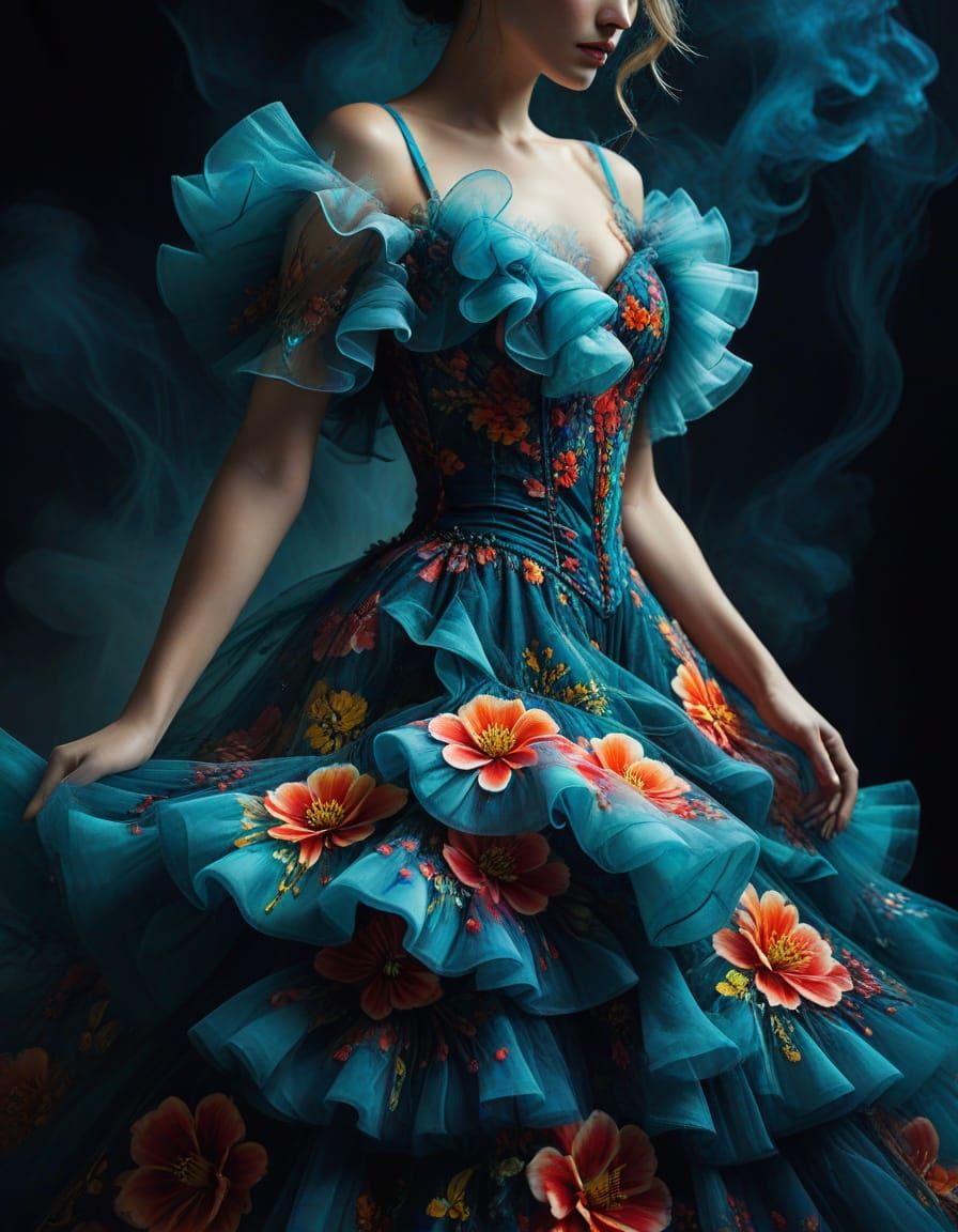 A stunning and absurd dress for woman