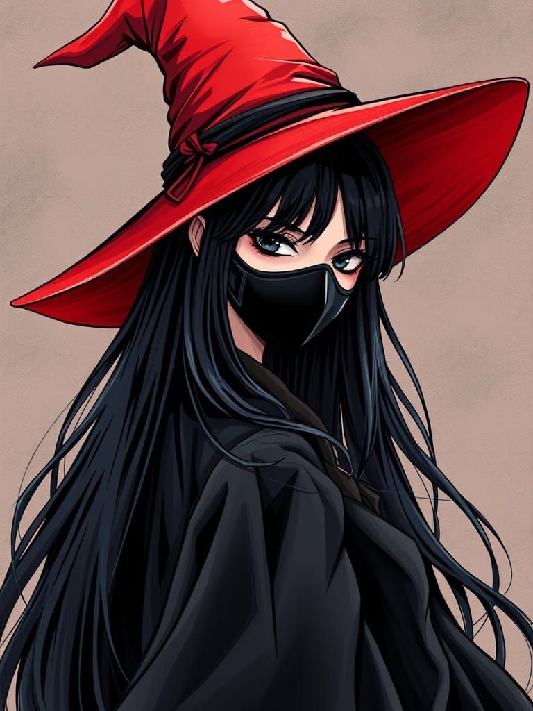 Enigmatic Black Magic Practitioner in Anime-Inspir... - AI Art