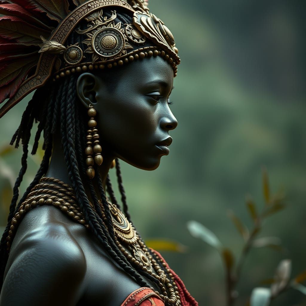 Dhat-Badan, the African nature goddess of the oasis, nature, and the ...