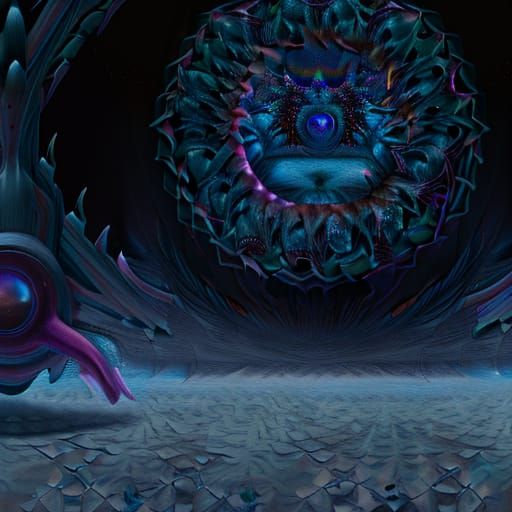 Azathoth dreams of lightless stars and space between the angles ...