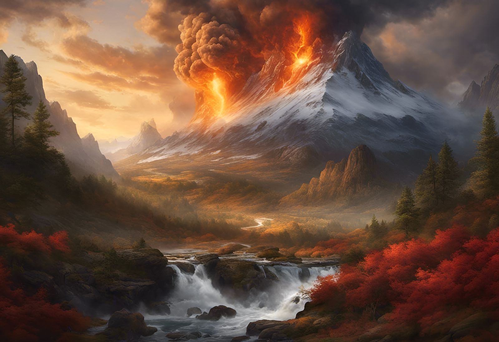 Ground Shaking Eruption - AI Generated Artwork - NightCafe Creator