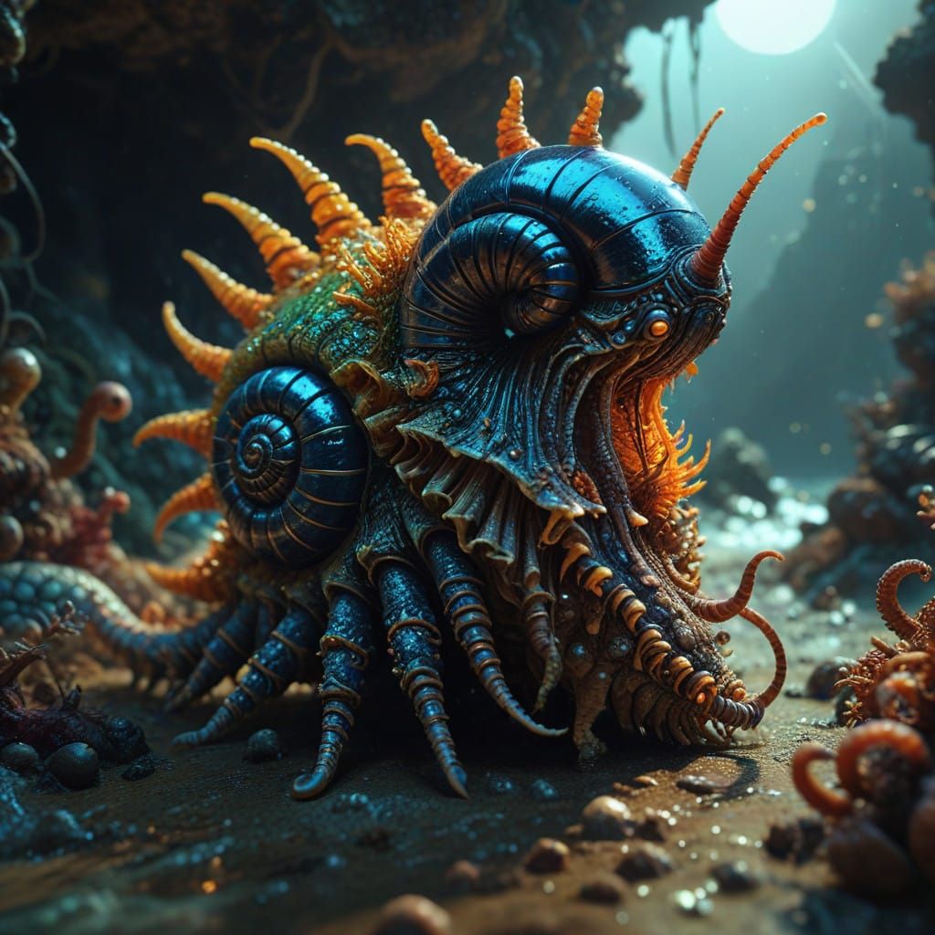 Grotesque Fantasy Centipede in Vibrant, Dreamlike ... - AI Art