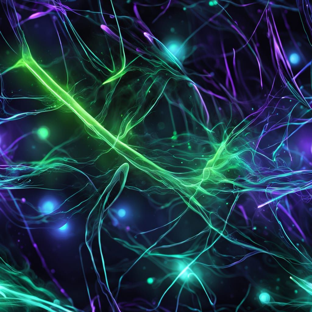 radiation molecules - Glowing Radiation Molecules in a Neon...