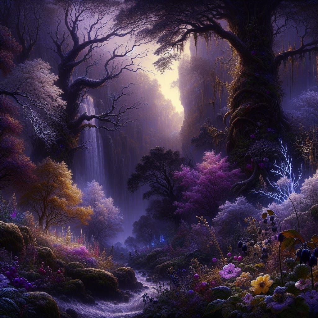 Twilight, nightfall, briar, blackbell, frost, cherry blossoms ...