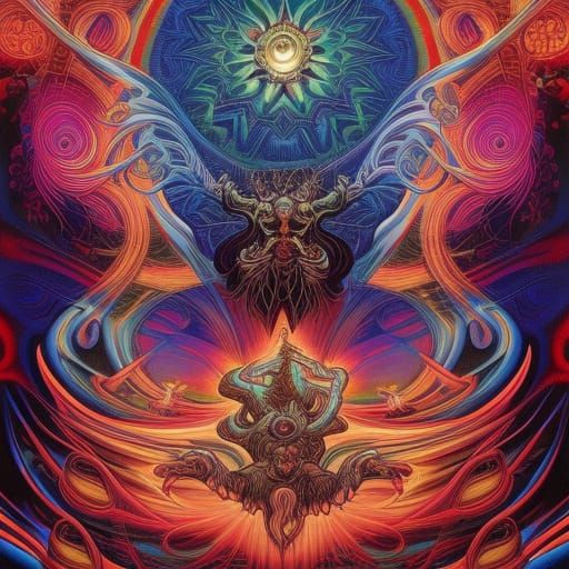 Psychedelic occult mysticism #3 - AI Generated Artwork - NightCafe Creator