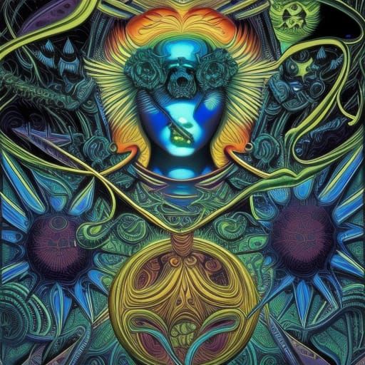 Psychedelic occult mysticism #2 - AI Generated Artwork - NightCafe Creator