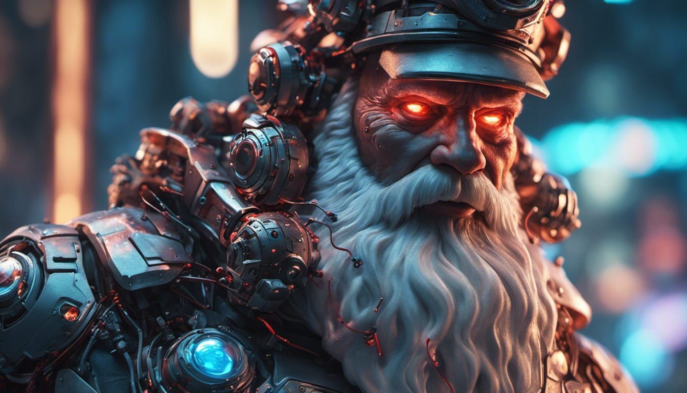 Cyborg Santa - AI Generated Artwork - NightCafe Creator