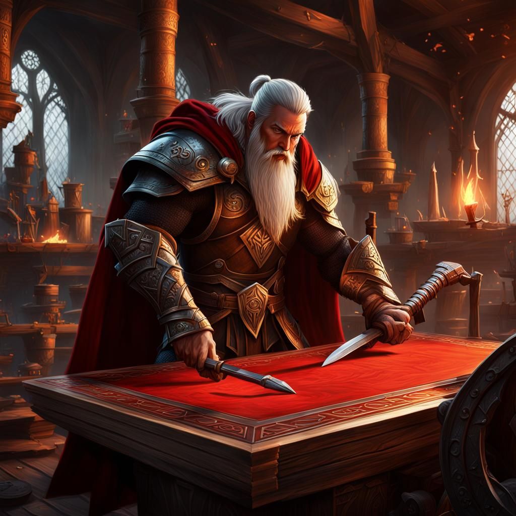 Norse God Tyr drawn in the style of magic the gathering cards ...