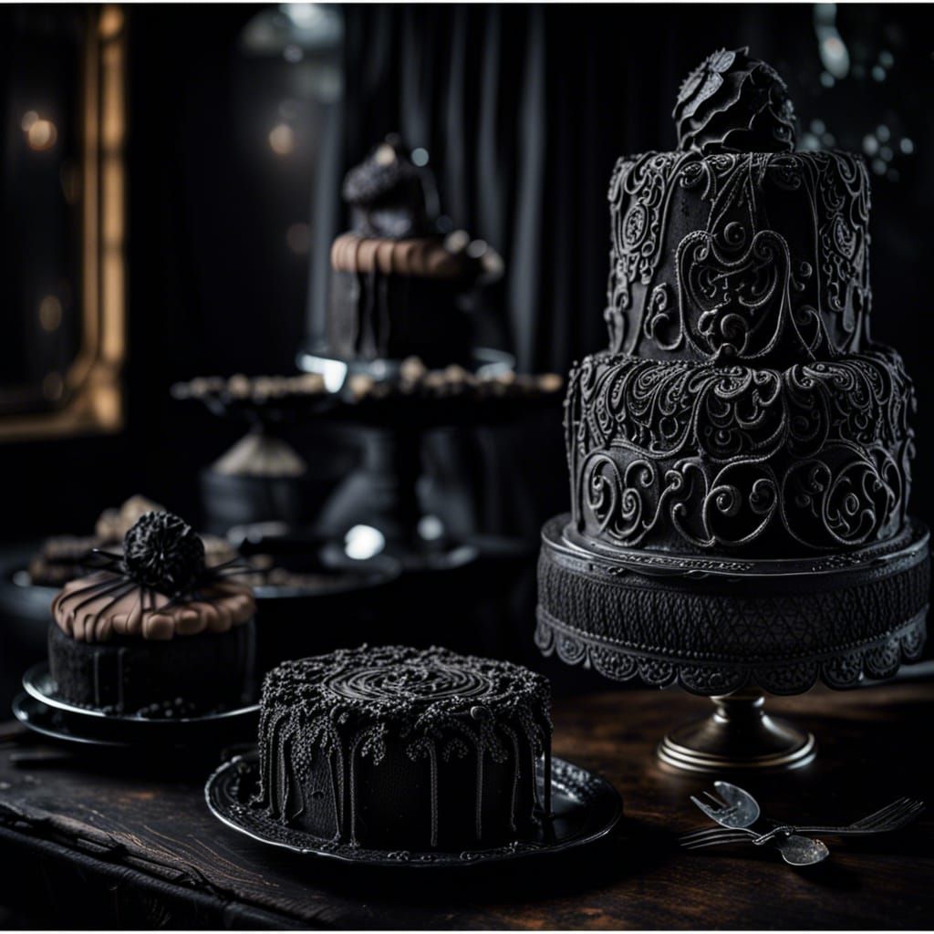 Goth Cakes - AI Generated Artwork - NightCafe Creator