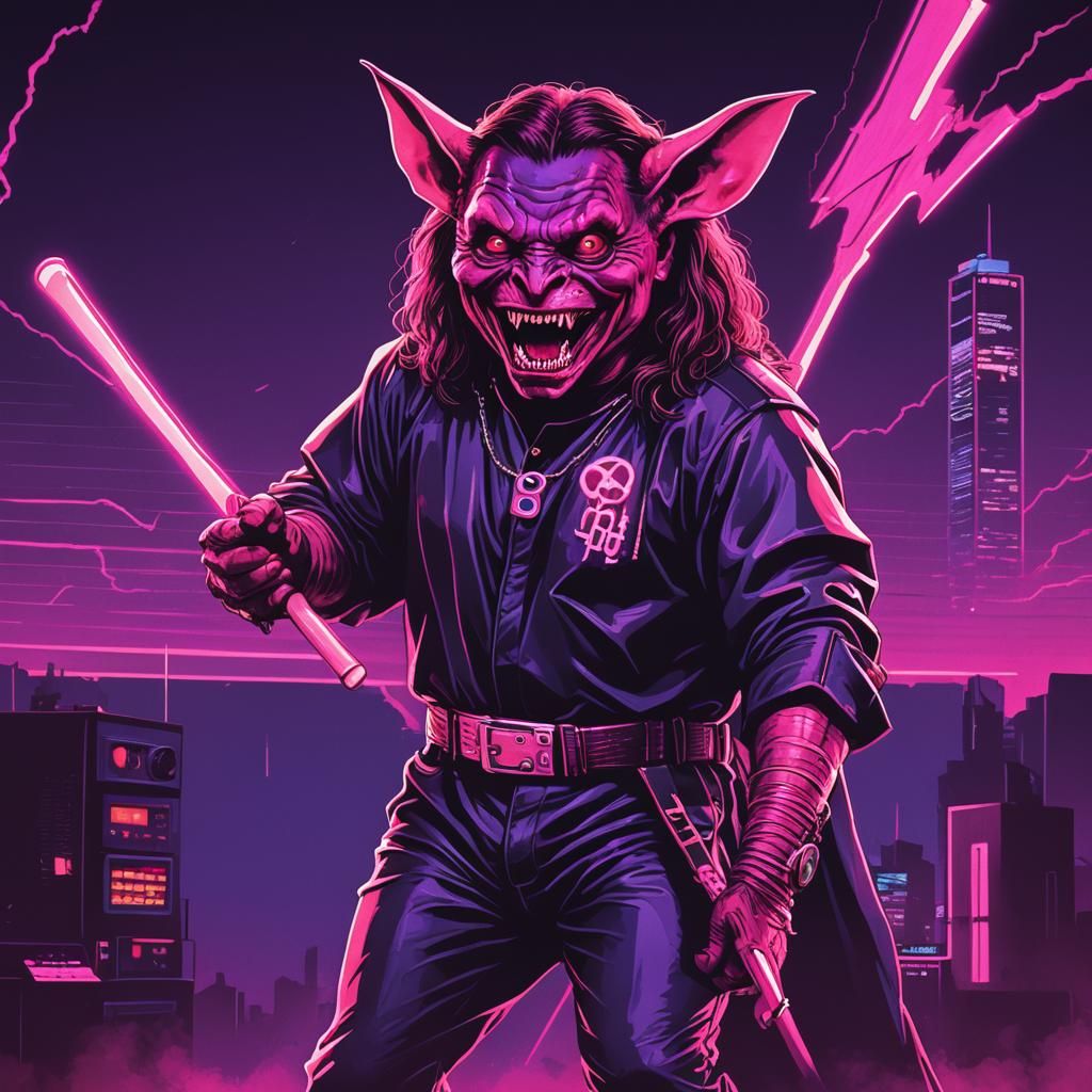 Ozzy bites the bat - AI Generated Artwork - NightCafe Creator