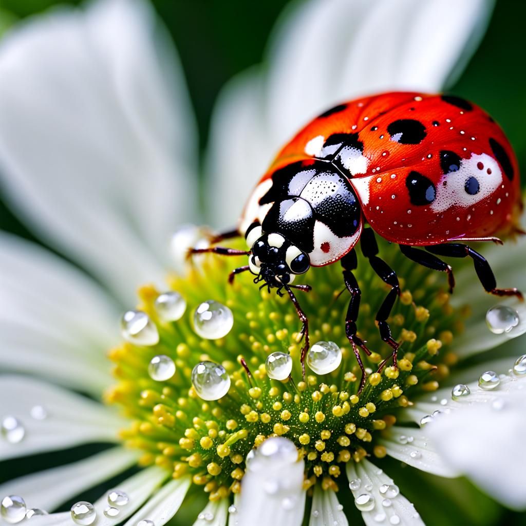 Macro Ladybug - AI Generated Artwork - NightCafe Creator