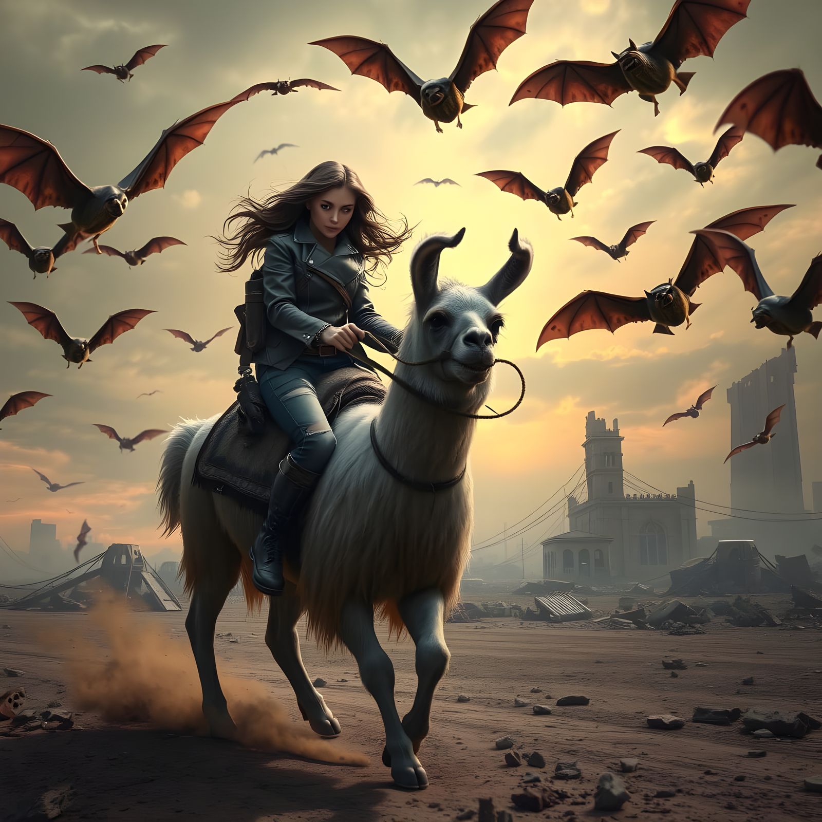 Surreal Sabrina Carpenter Escapes Zombie Apocalyps... - AI Art