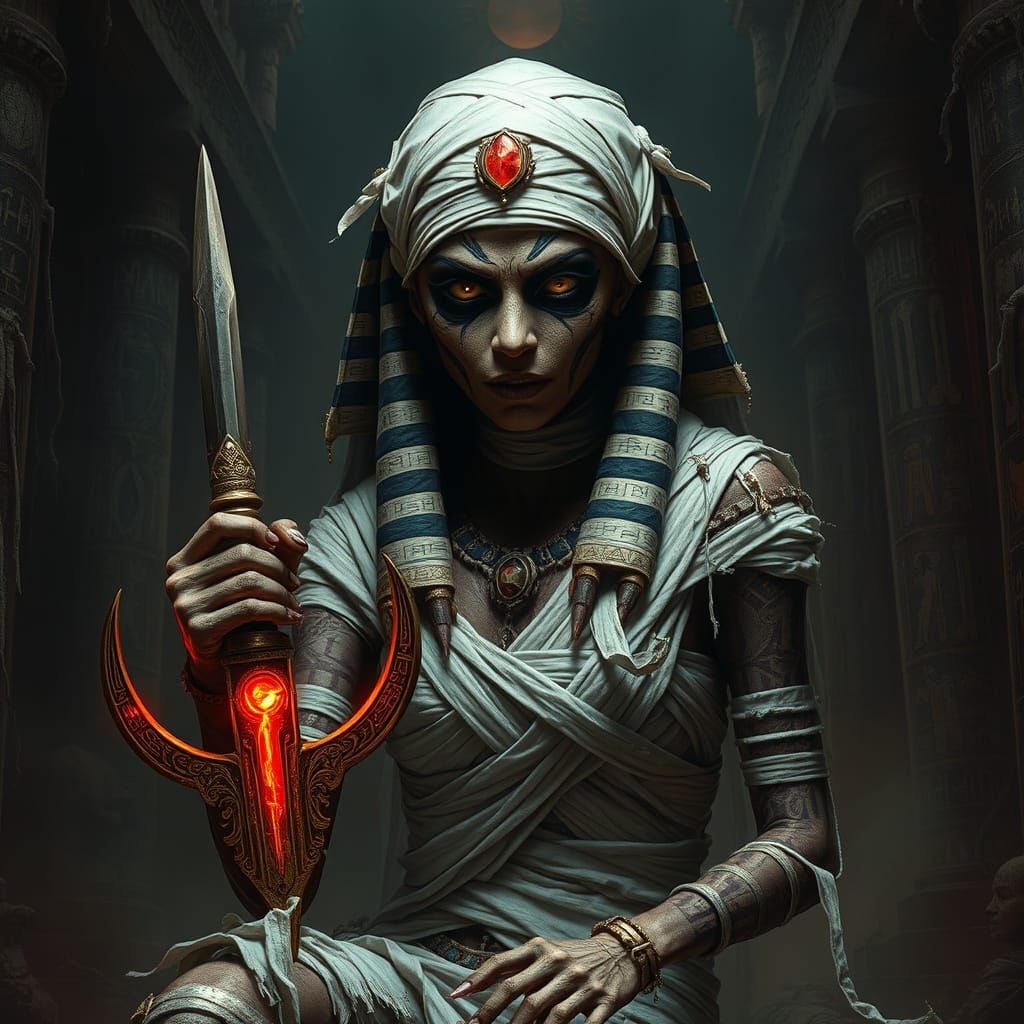 Majestic Mummy of Ahmanet, Ancient Egyptian Prince... - AI Art